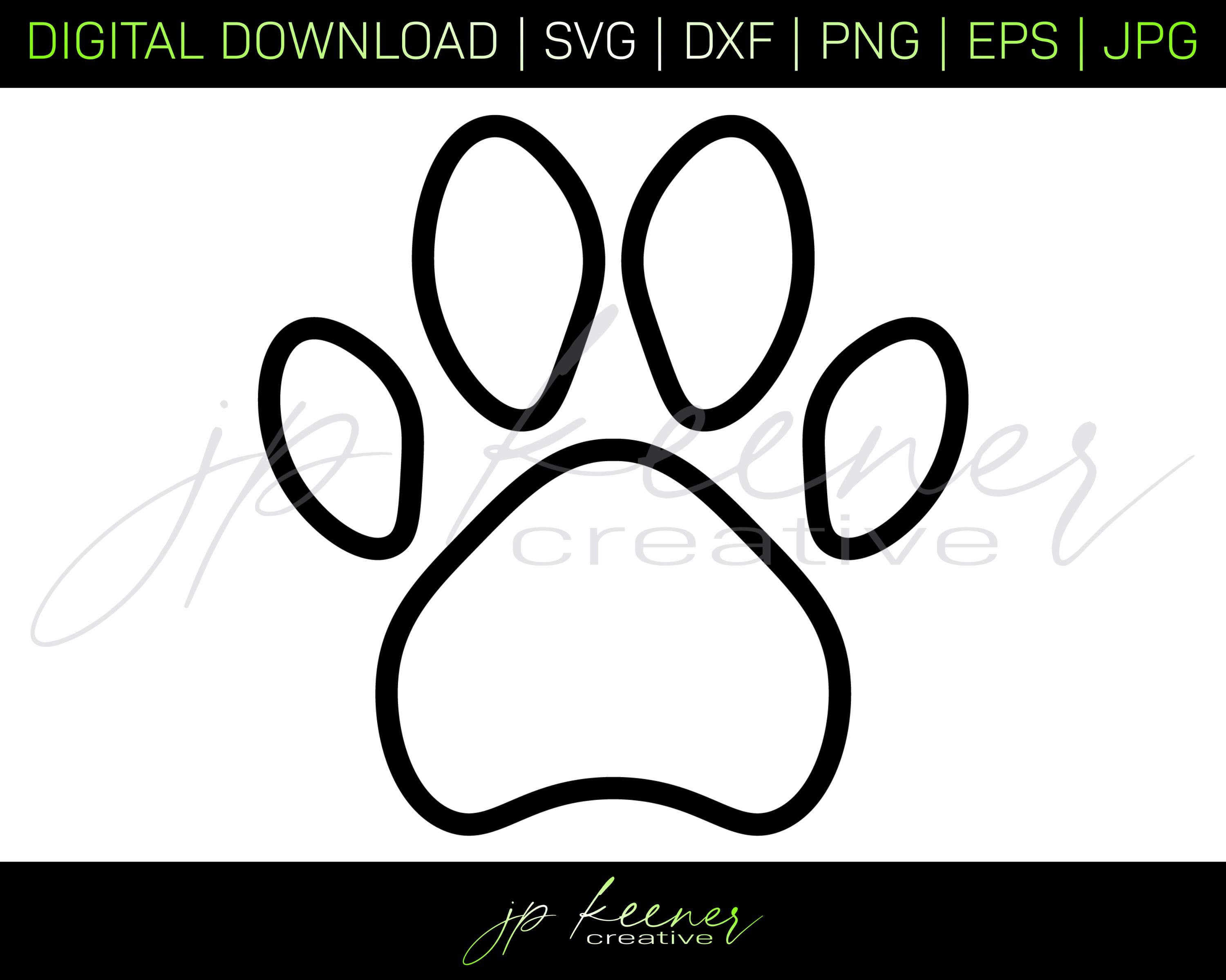 Paw Print SVG Set Paw Print Cut Files Paw Print DXF Paw - Etsy Hong Kong
