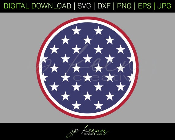 US Flag Circle SVG American Flag Cut Files Patriotic | Etsy