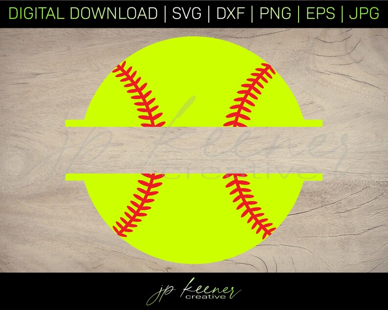 Split Softball SVG Split Softball Cut Files Split Softball - Etsy