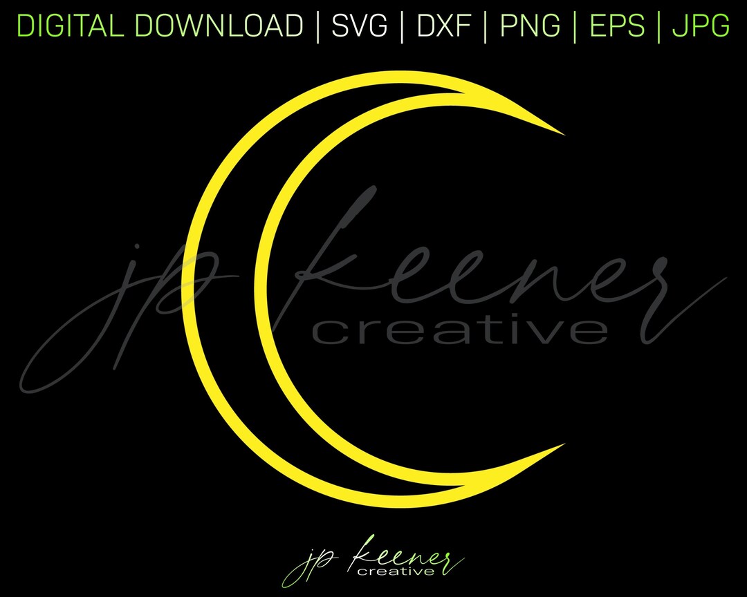 Crescent Moon SVG Crescent Moon Cut File Crescent Moon DXF Cricut ...