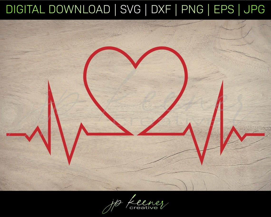 Heartbeat SVG Heartbeat Cut File Cricut Design | Etsy