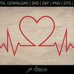 Heartbeat SVG Heartbeat Cut File Cricut Design Silhouette Design ...