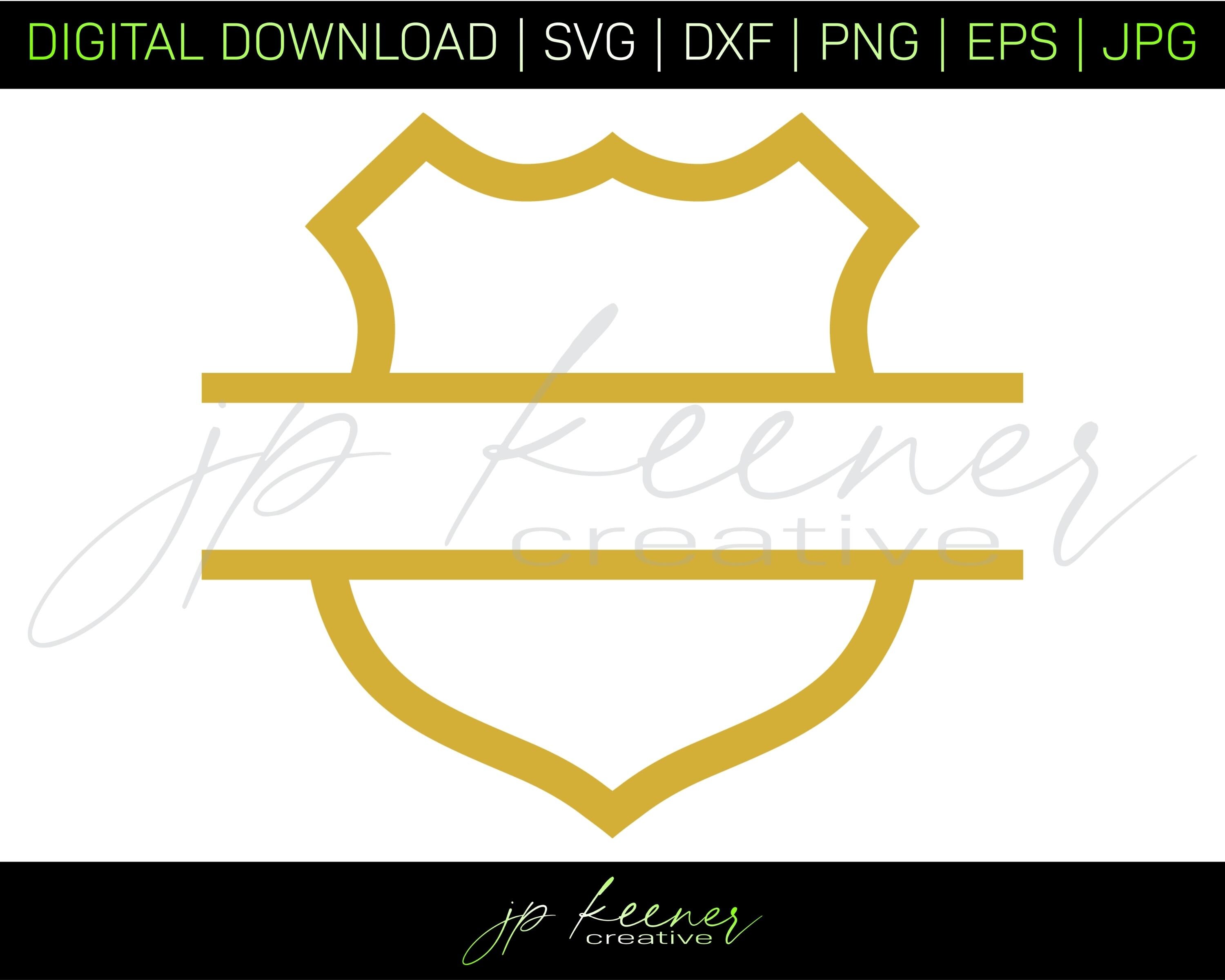 Split Police Badge SVG Set Split Police Badge Cut Files - Etsy