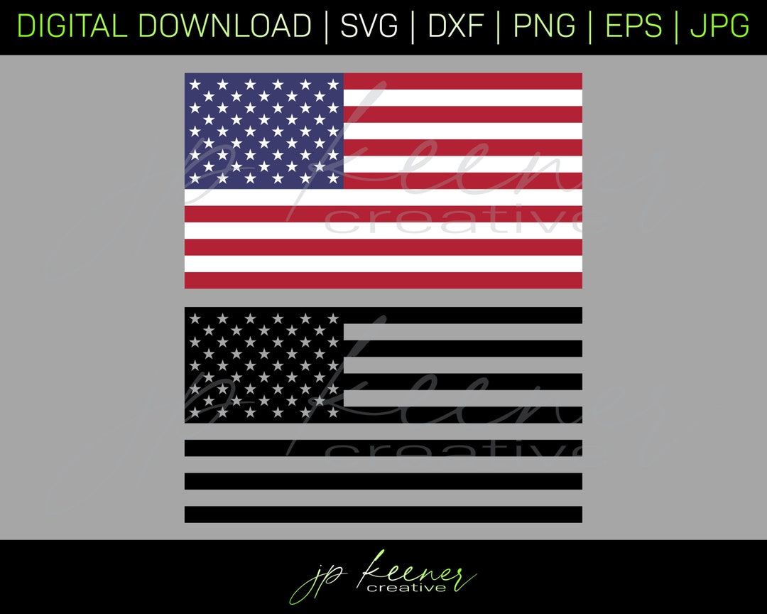 US Flag SVG Set American Flag Cut Files American Flag DXF Set Cricut ...