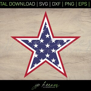 US Flag Star SVG American Flag Star Cut Files Patriotic Star SVG Cricut ...