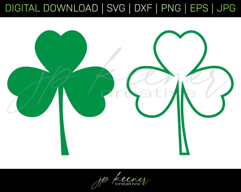Shamrock SVG Set Shamrock Cut Files Shamrock DXF Set St. - Etsy