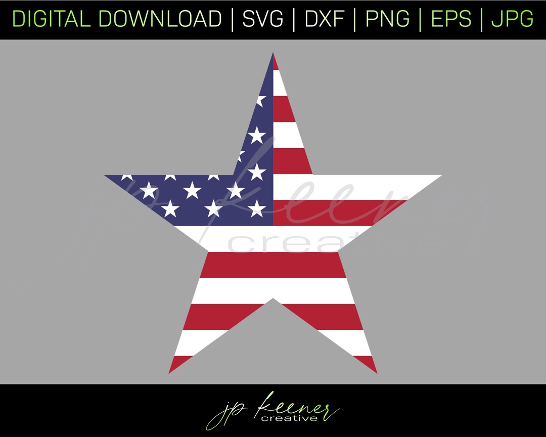 US Flag Star SVG US Flag Star Cut File American Flag Star Cut File ...
