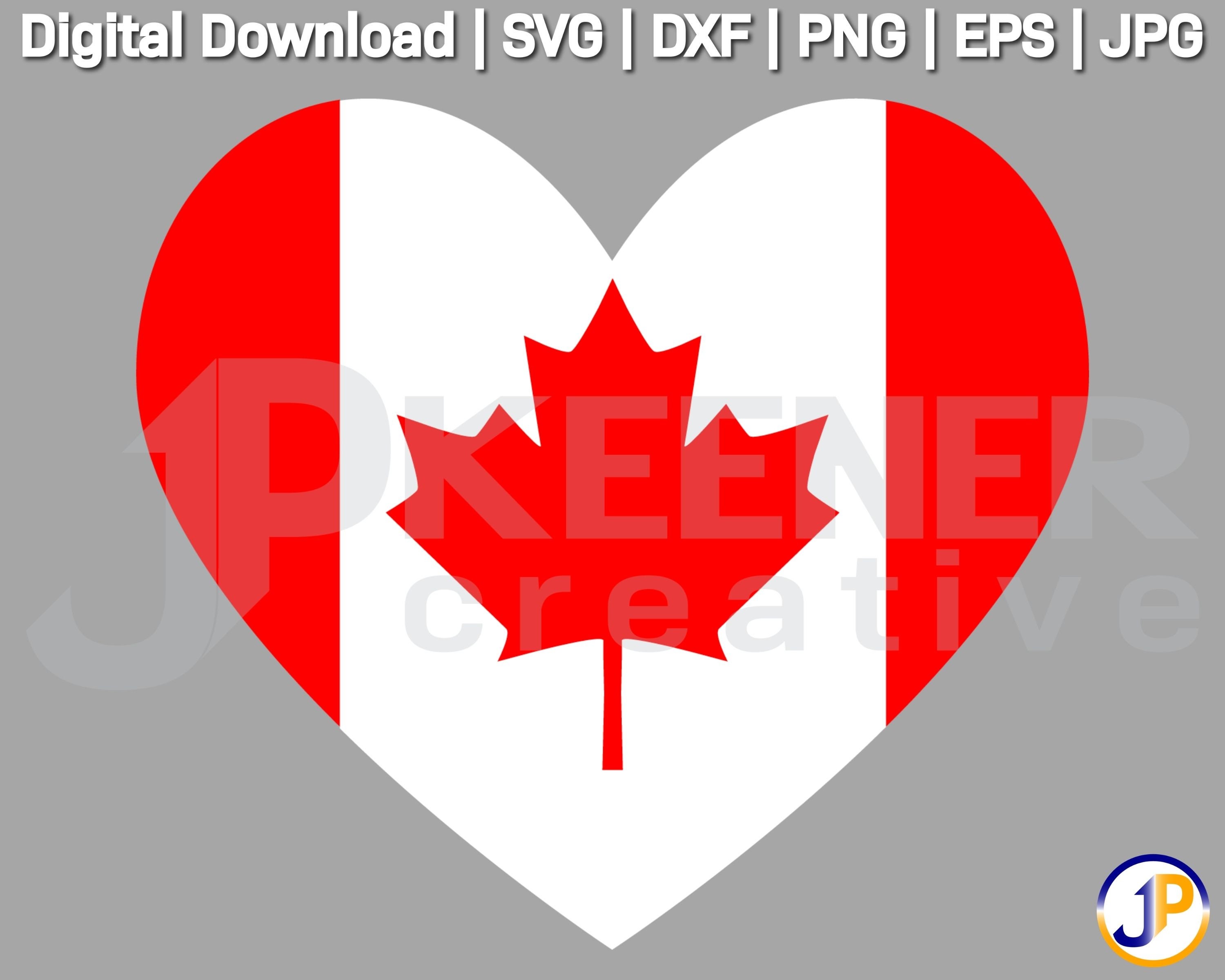 Canada Flag Heart SVG / Canada Flag Heart Cut File / Cricut | Etsy