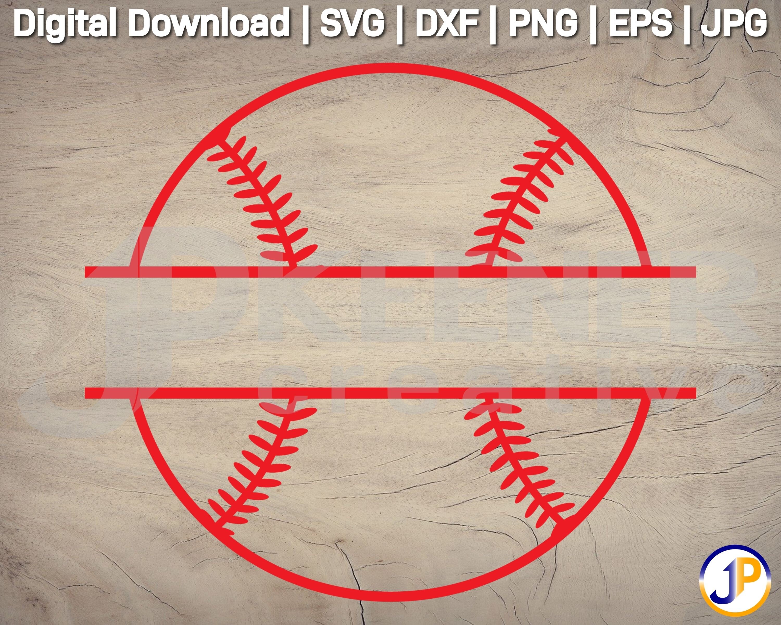 Split Baseball SVG / Split Baseball Cut File / Baseball SVG / | Etsy