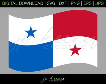 Panama Flag SVG, Panamanian National Nation Country Banner, Cricut Cut ...