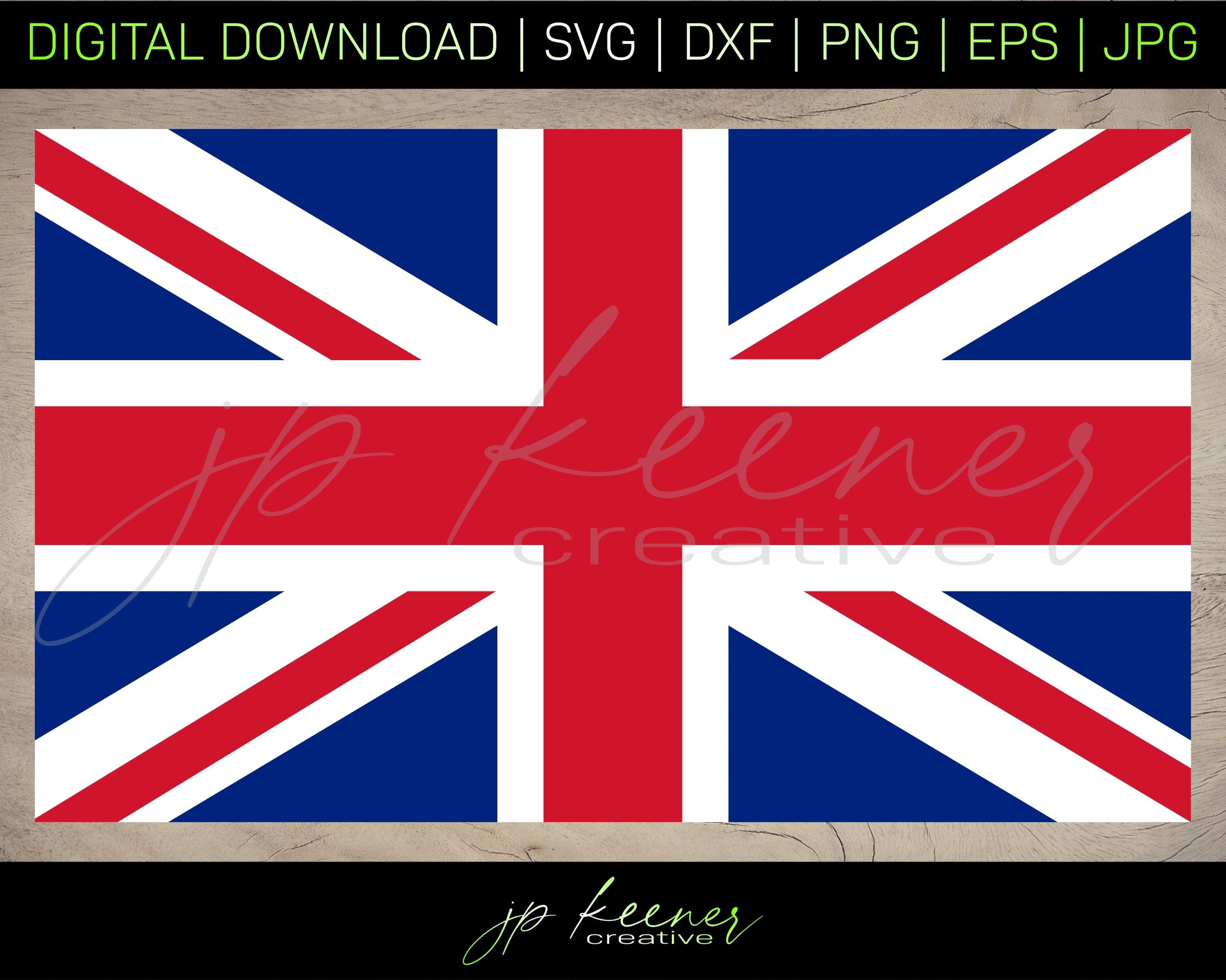 UK Flag SVG Union Jack SVG Great Britain Flag Cut File - Etsy