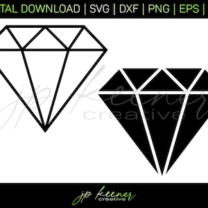 Diamond SVG Set Diamond Cut Files Diamond DXF Diamond PNG Cricut Design ...