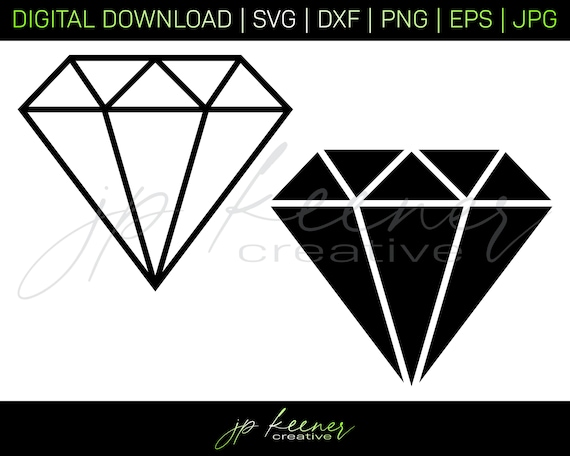 Diamond SVG Set Diamond Cut Files Diamond DXF Diamond - Etsy