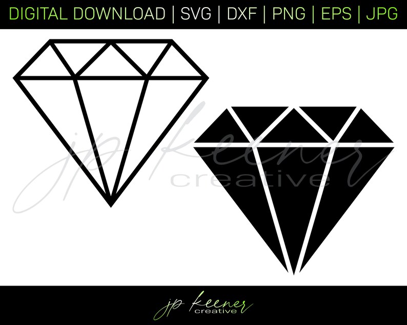 Diamond SVG Set Diamond Cut Files Diamond DXF Diamond - Etsy