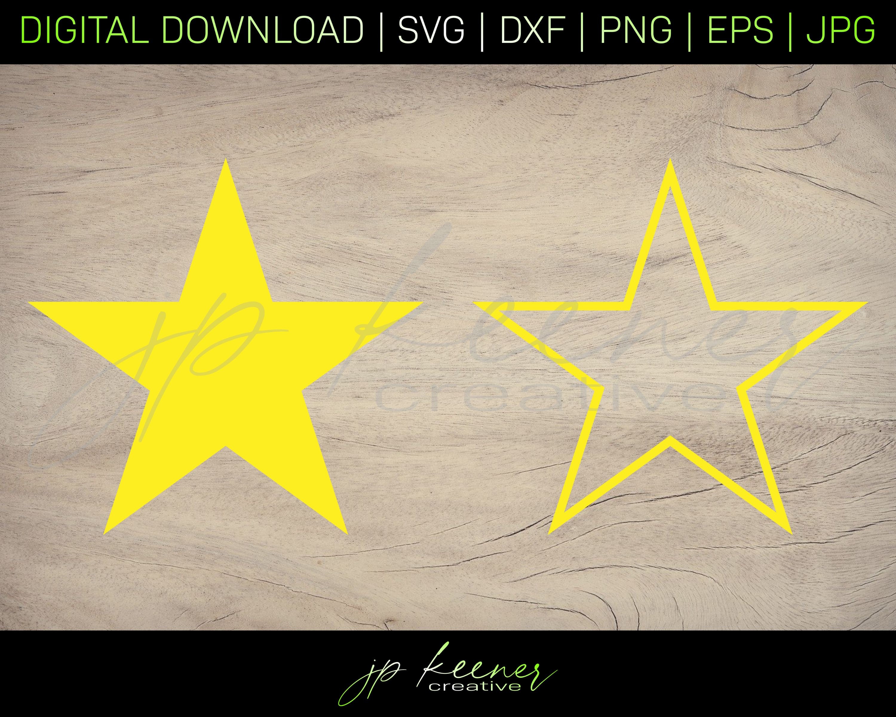 Star SVG Set Star Cut Files Star DXF Set Star PNG Set - Etsy