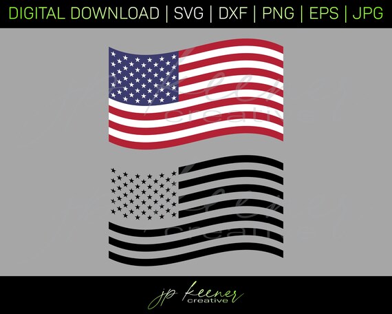 US Flag SVG Set American Flag Cut Files American Flag DXF - Etsy
