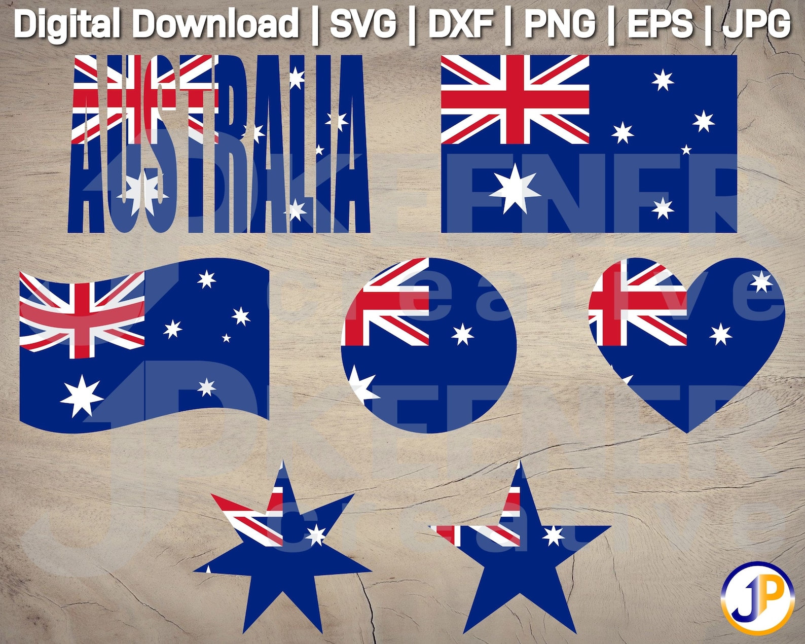 Australia Flag SVG Bundle Australia Flag Cut File Bundle | Etsy