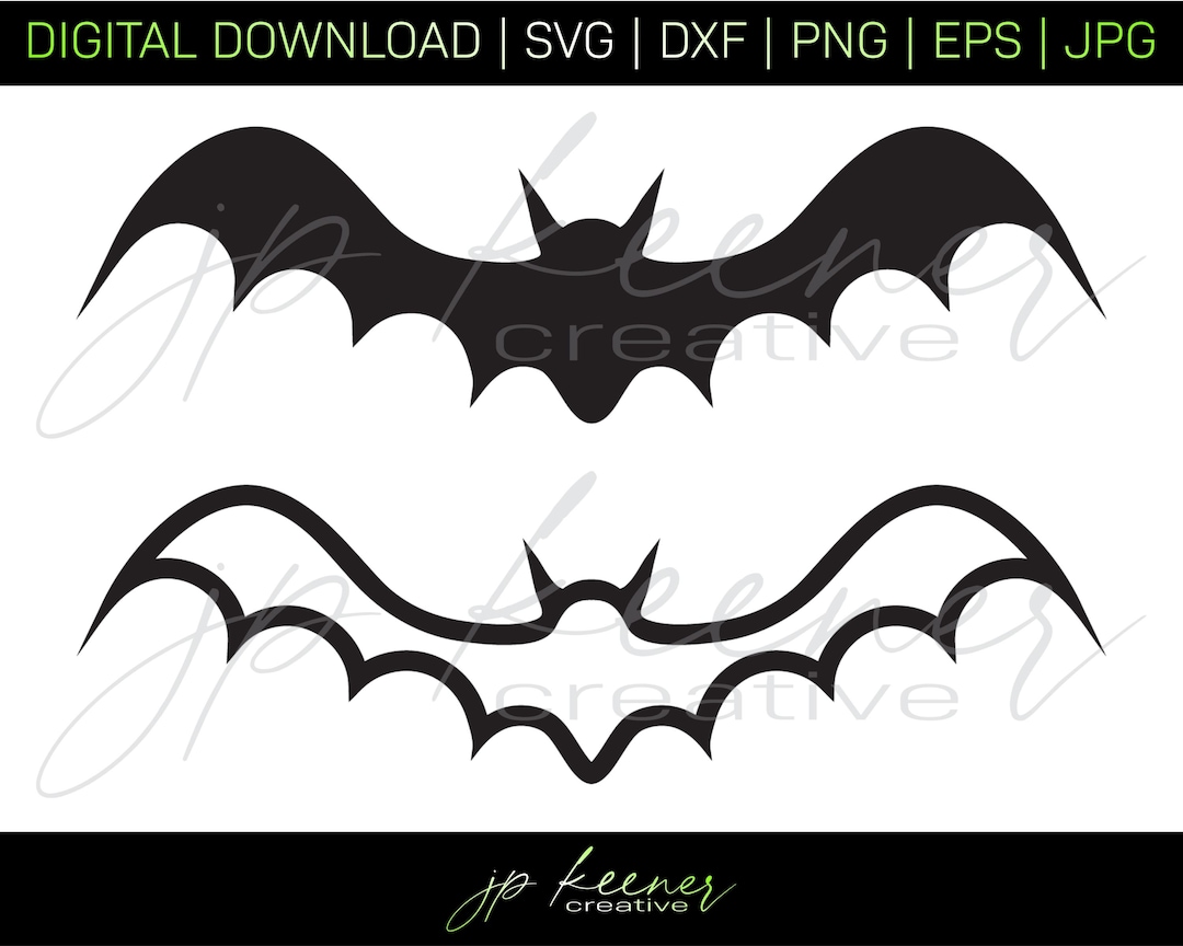 Bat SVG Set Bat Cut File Set Bat DXF Set Halloween SVG Halloween Cut ...