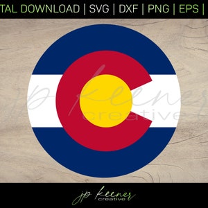 Colorado Flag Circle SVG Colorado Flag Circle Cut File Cricut Design ...