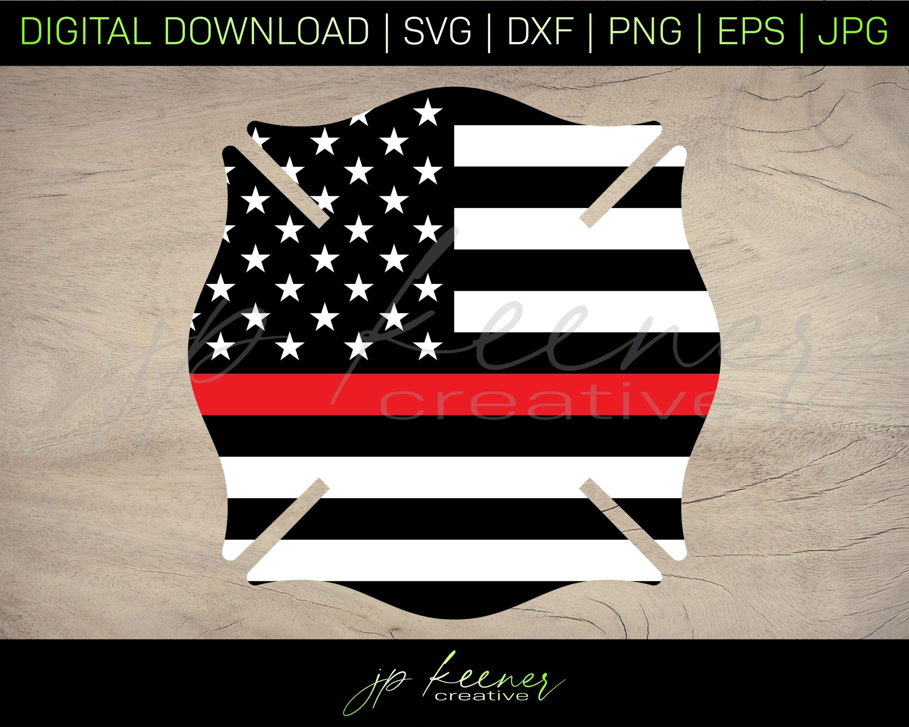 US Flag Firefighter Badge SVG Firefighter SVG American - Etsy