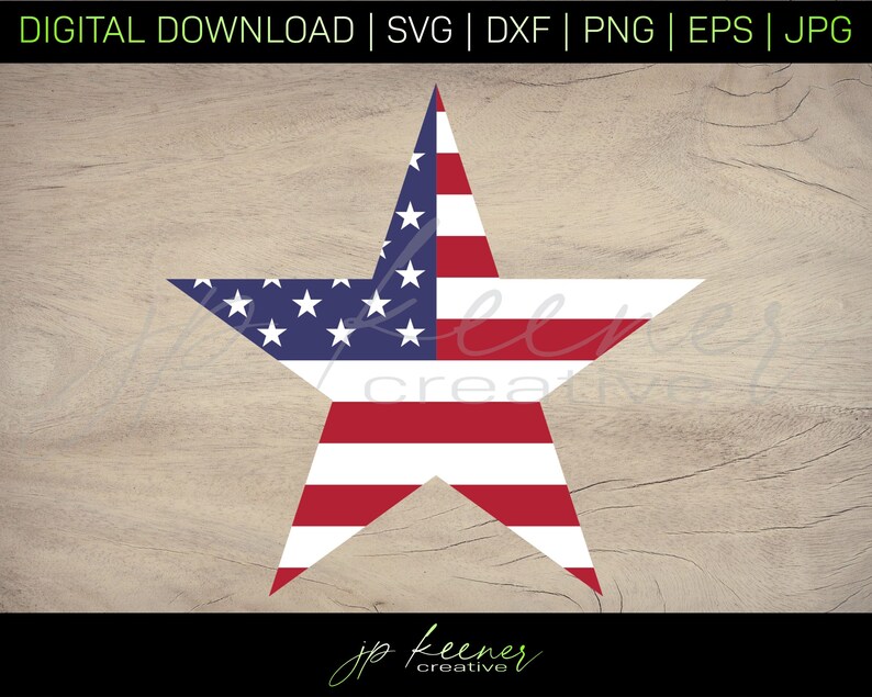 US Flag Star SVG US Flag Star Cut File American Flag Star - Etsy