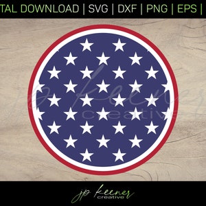 US Flag Circle SVG American Flag Cut Files Patriotic Circle DXF Cricut ...