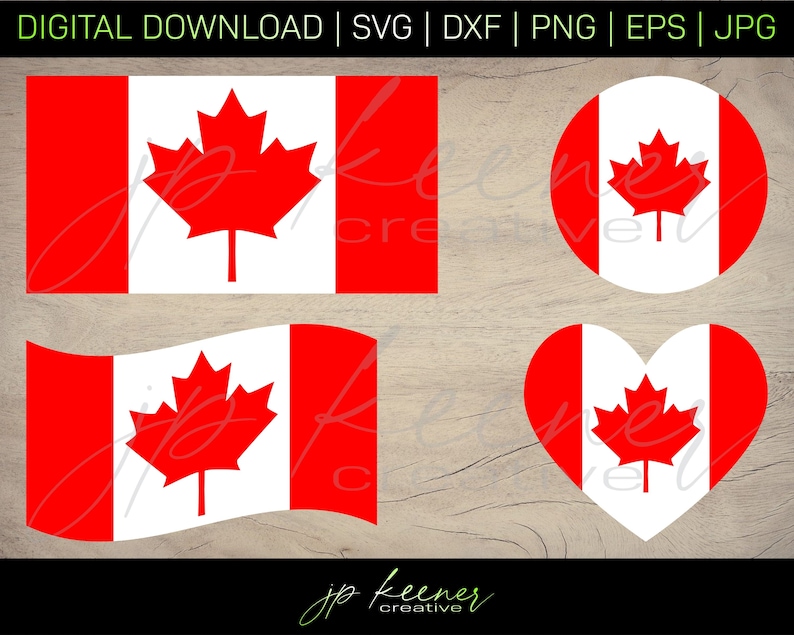 Canada Flag SVG Bundle Canada Flag Cut File Bundle Canada - Etsy
