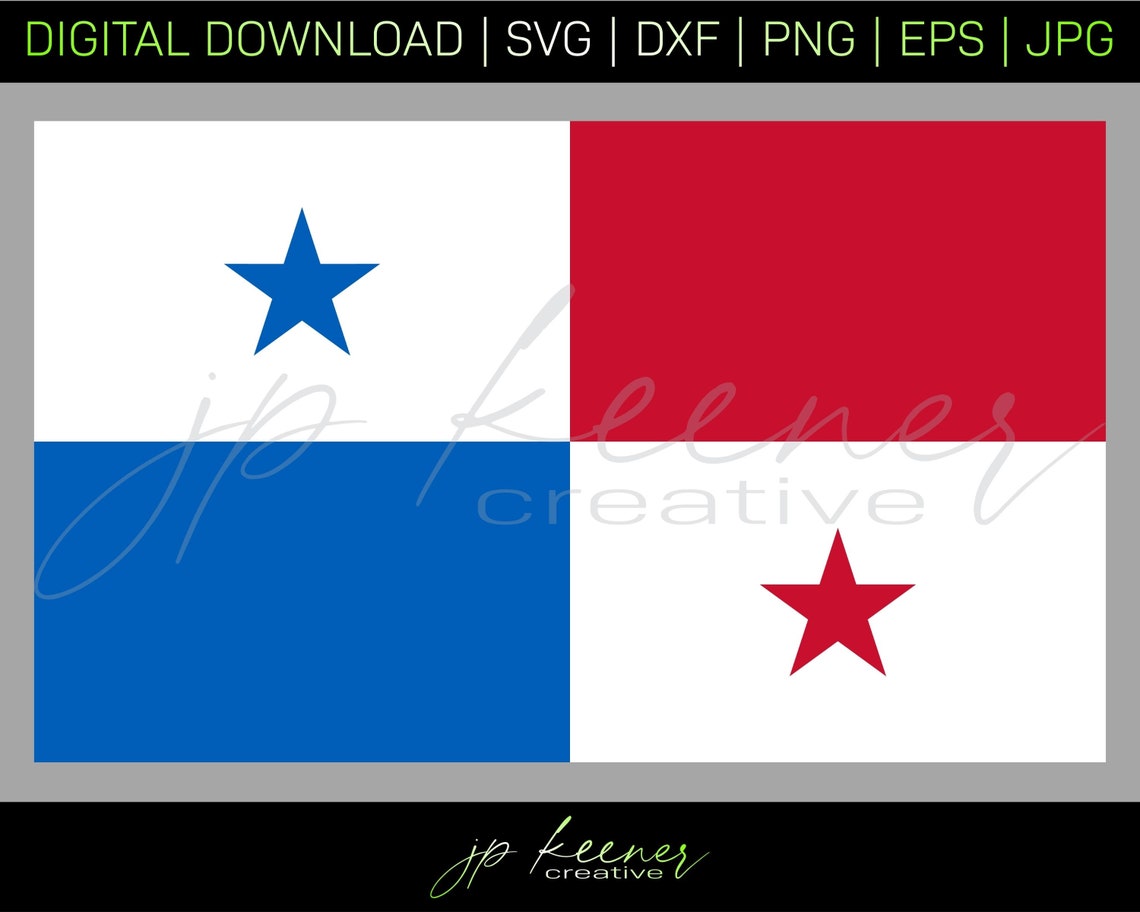 Panama Flag SVG Set Panama Flag Cut Files Panama Flag DXF - Etsy