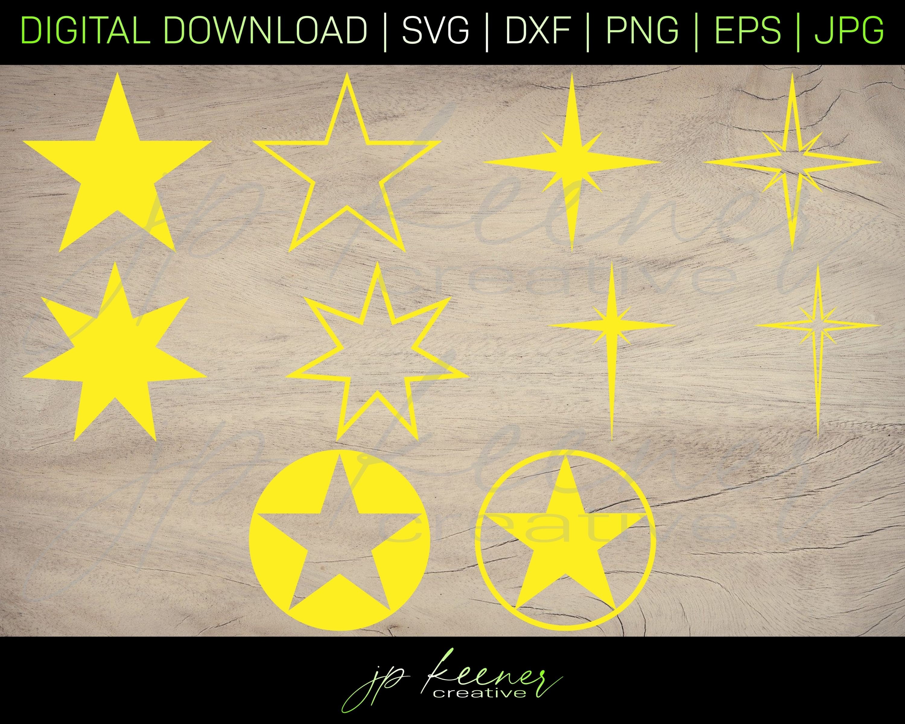 Star SVG Bundle Star Cut Files Star DXF Bundle Star PNG | Etsy