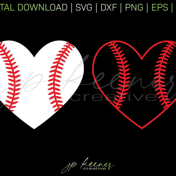 Baseball Heart - Etsy