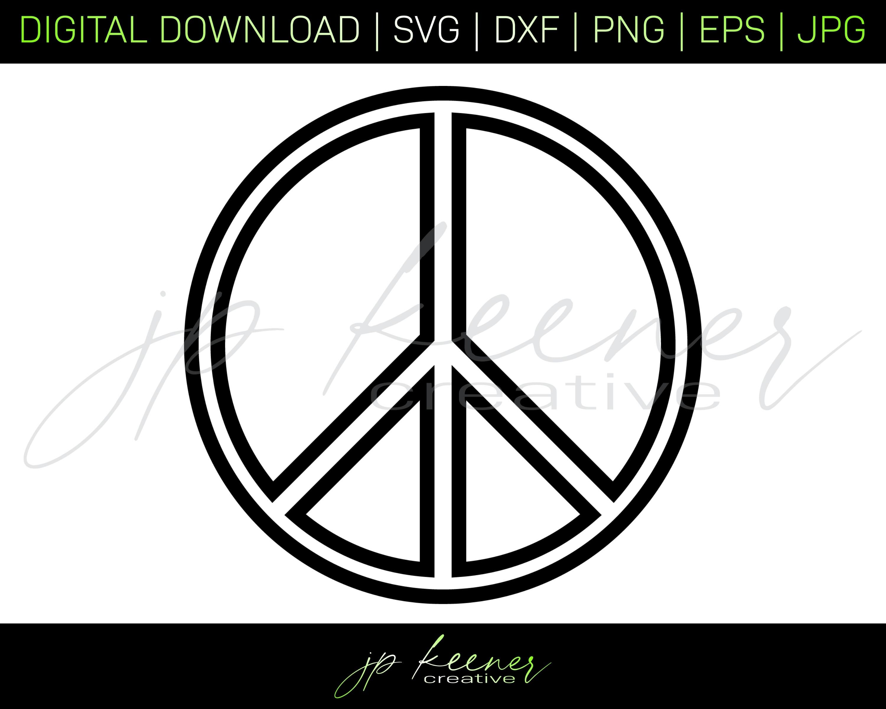 Peace Sign SVG Set Peace Sign Cut Files Peace Sign DXF | Etsy