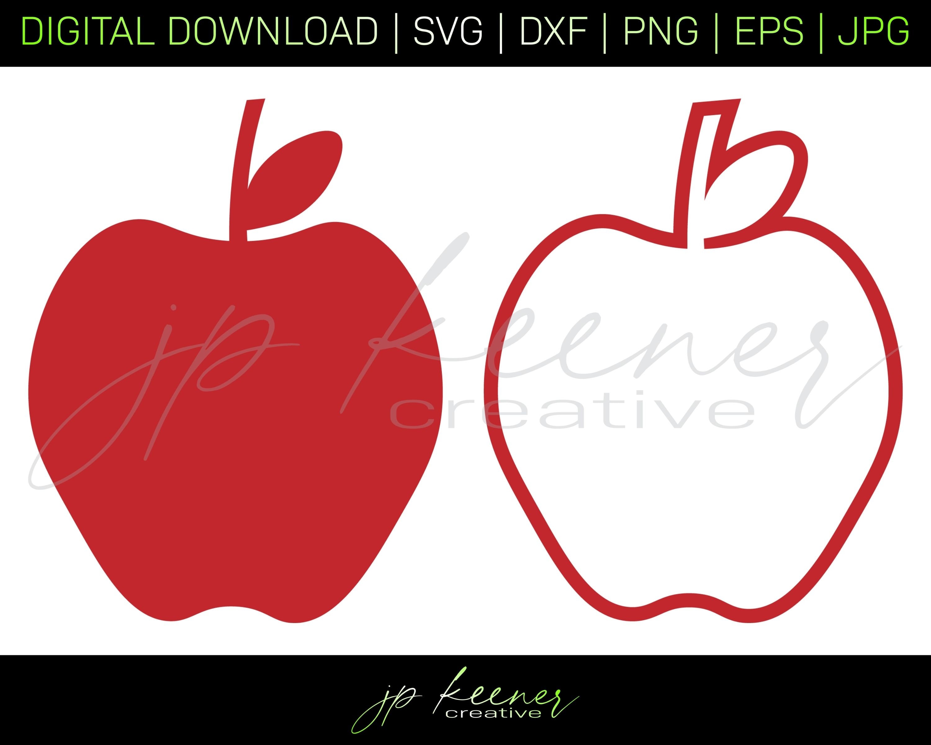Apple SVG Set Apple Cut Files Apple DXF Set Apple PNG - Etsy