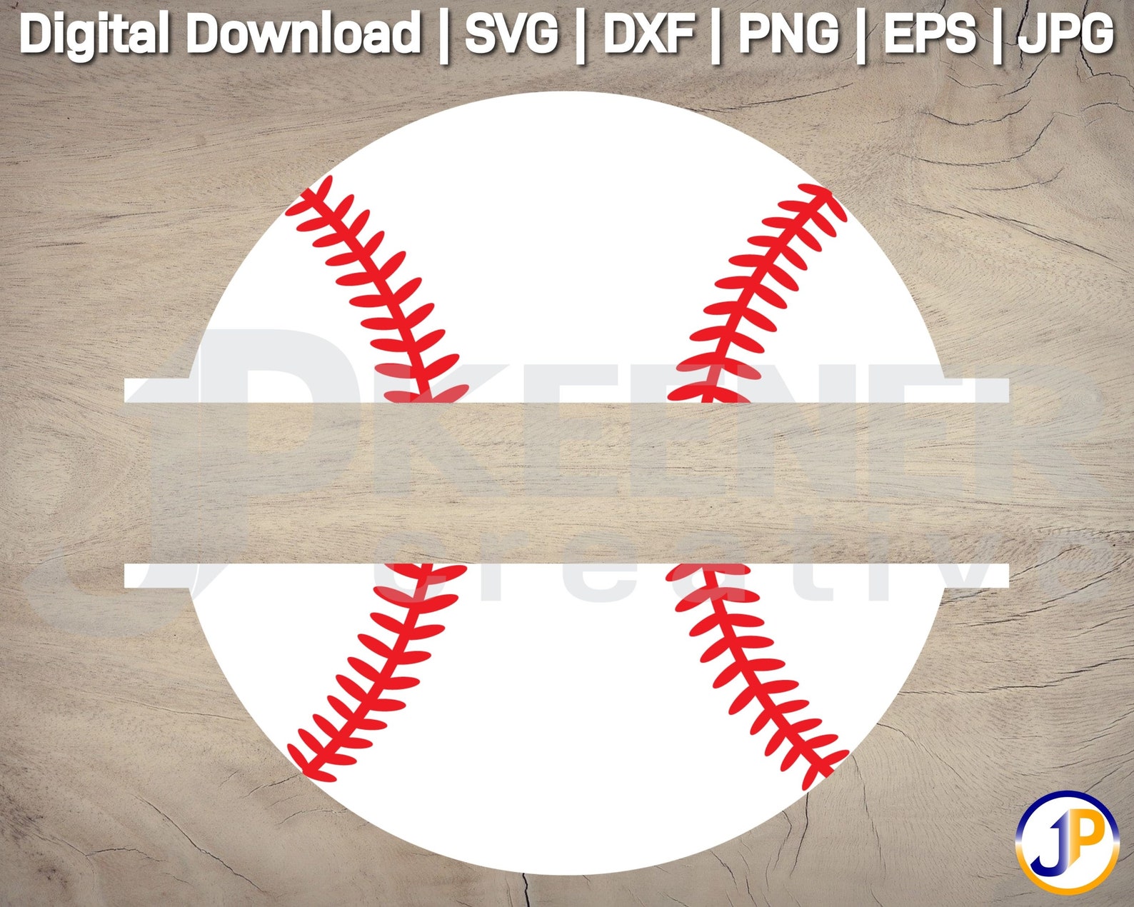 Split Baseball SVG Split Baseball Cut File Baseball SVG | Etsy