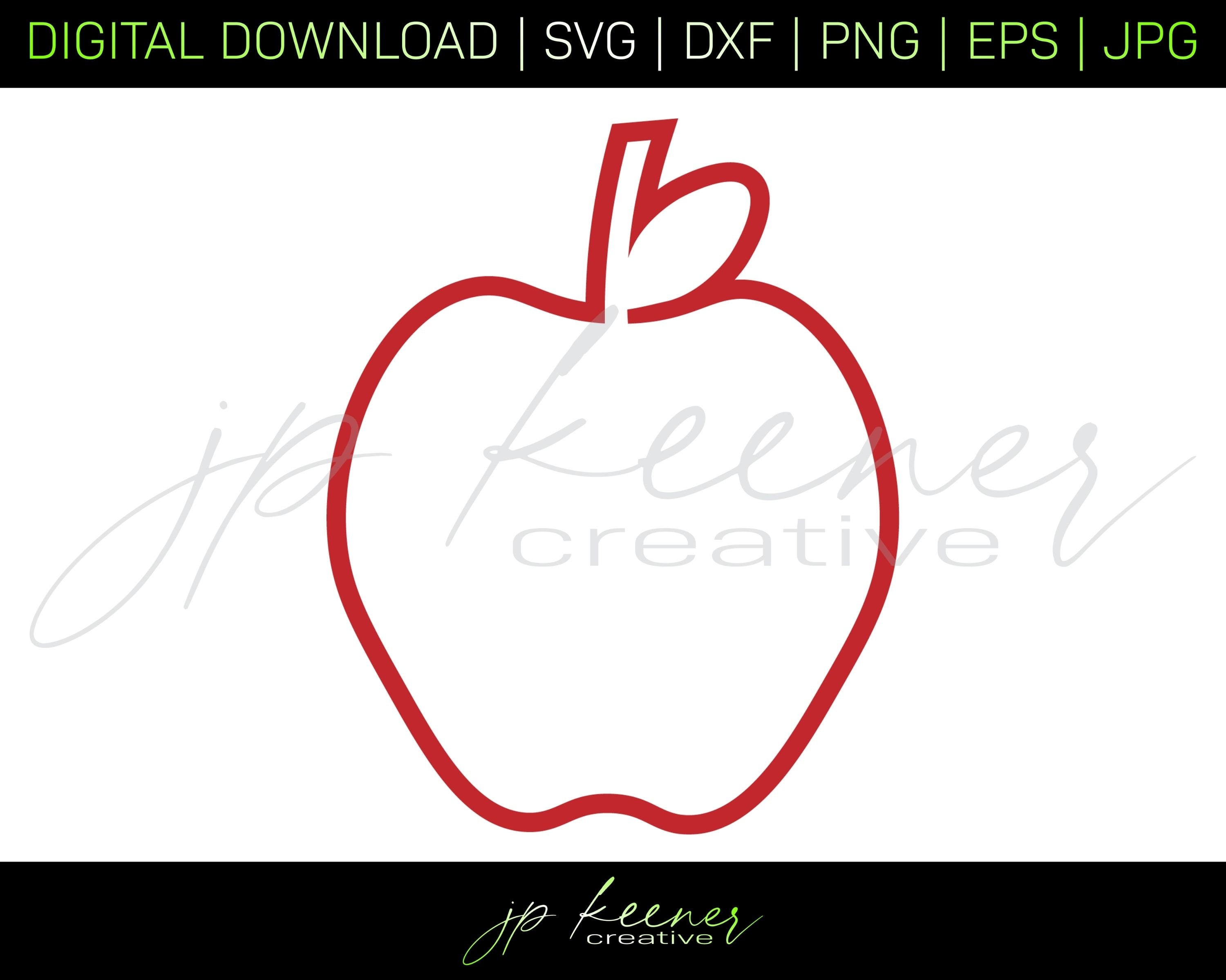 Apple SVG Set Apple Cut Files Apple DXF Set Apple PNG - Etsy
