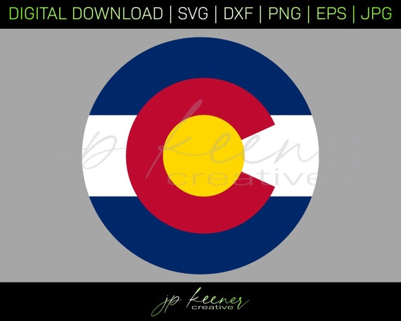 Colorado Flag Circle SVG Colorado Flag Circle Cut File | Etsy