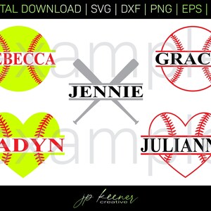 Split Softball SVG Bundle Split Softball Cut Files Split | Etsy