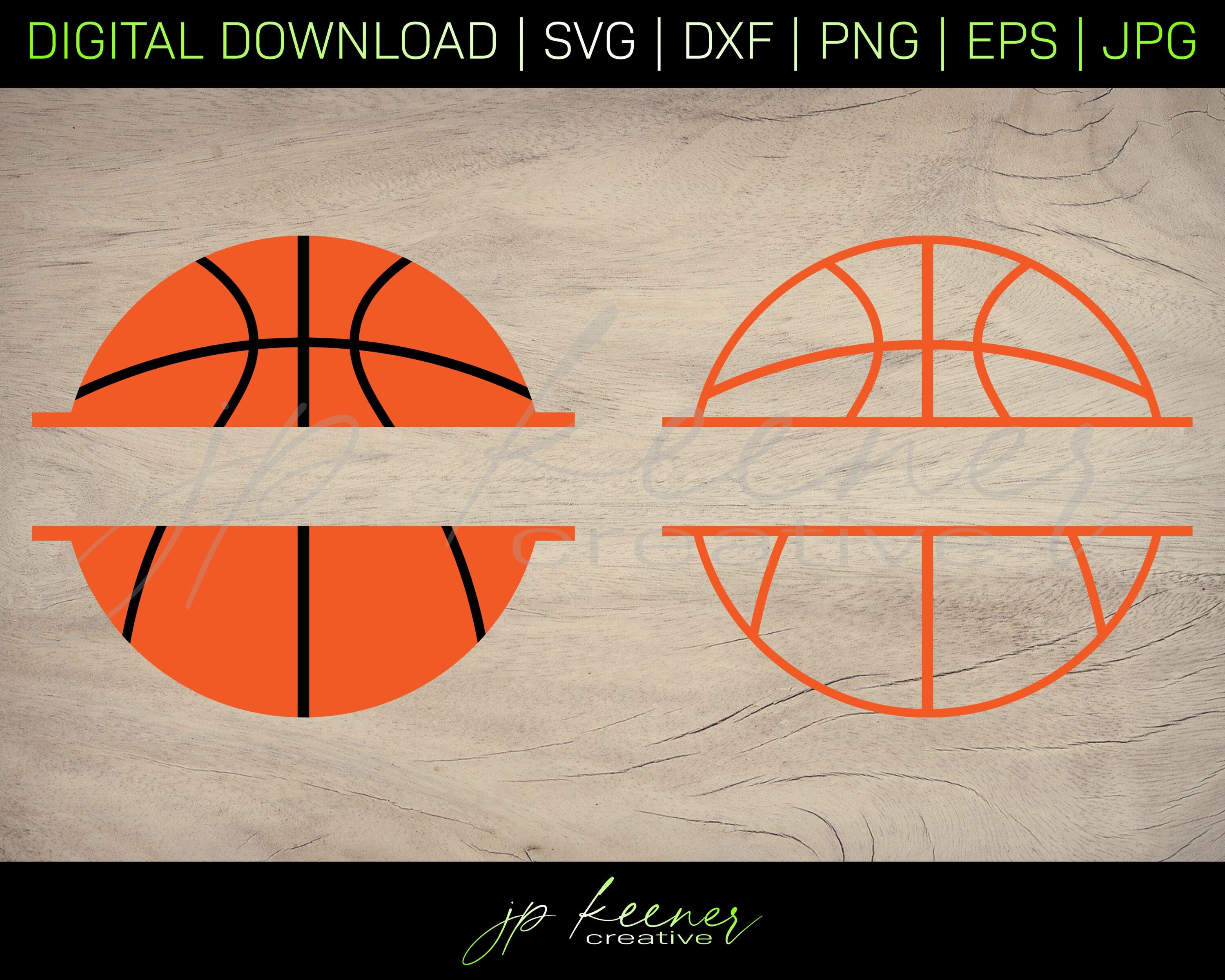 Split Basketball SVG Set Basketball Cut Files Basketball - Etsy
