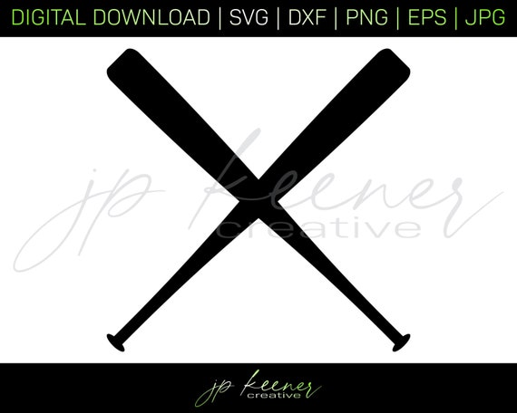Crossed Baseball Bats SVG Crossed Baseball Bats Cut File - Etsy