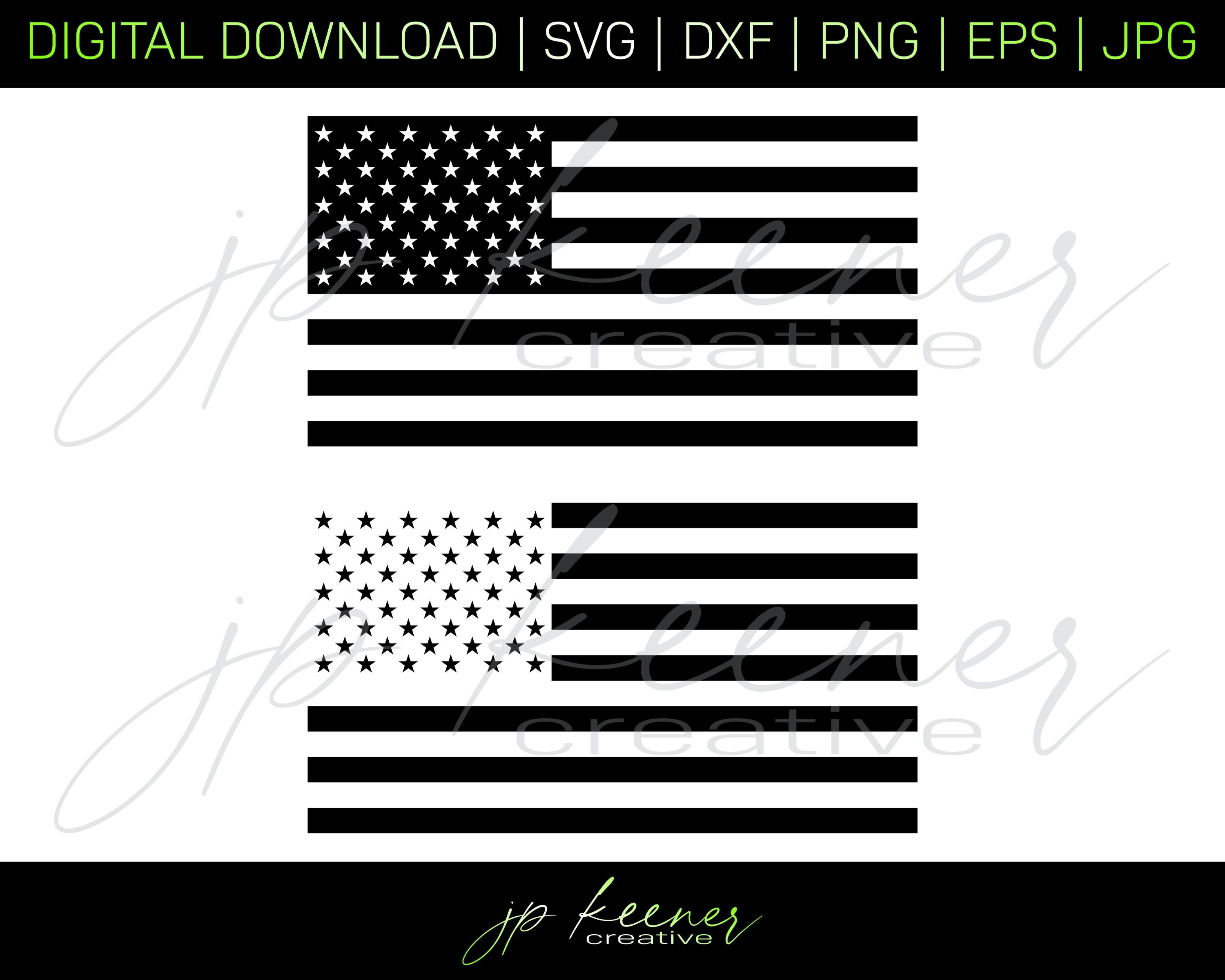 US Flag SVG Set American Flag Cut Files American Flag DXF - Etsy