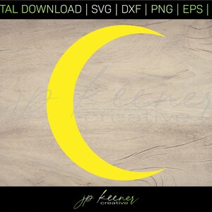 Crescent Moon SVG Crescent Moon Cut Files Moon DXF Cricut Design ...