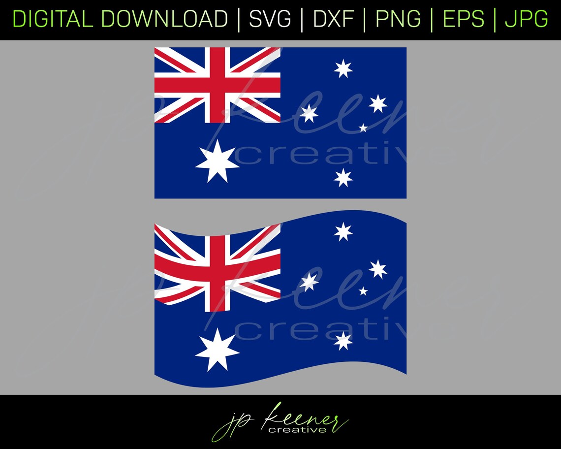 Australia Flag SVG Set Australia Flag Cut File Set | Etsy