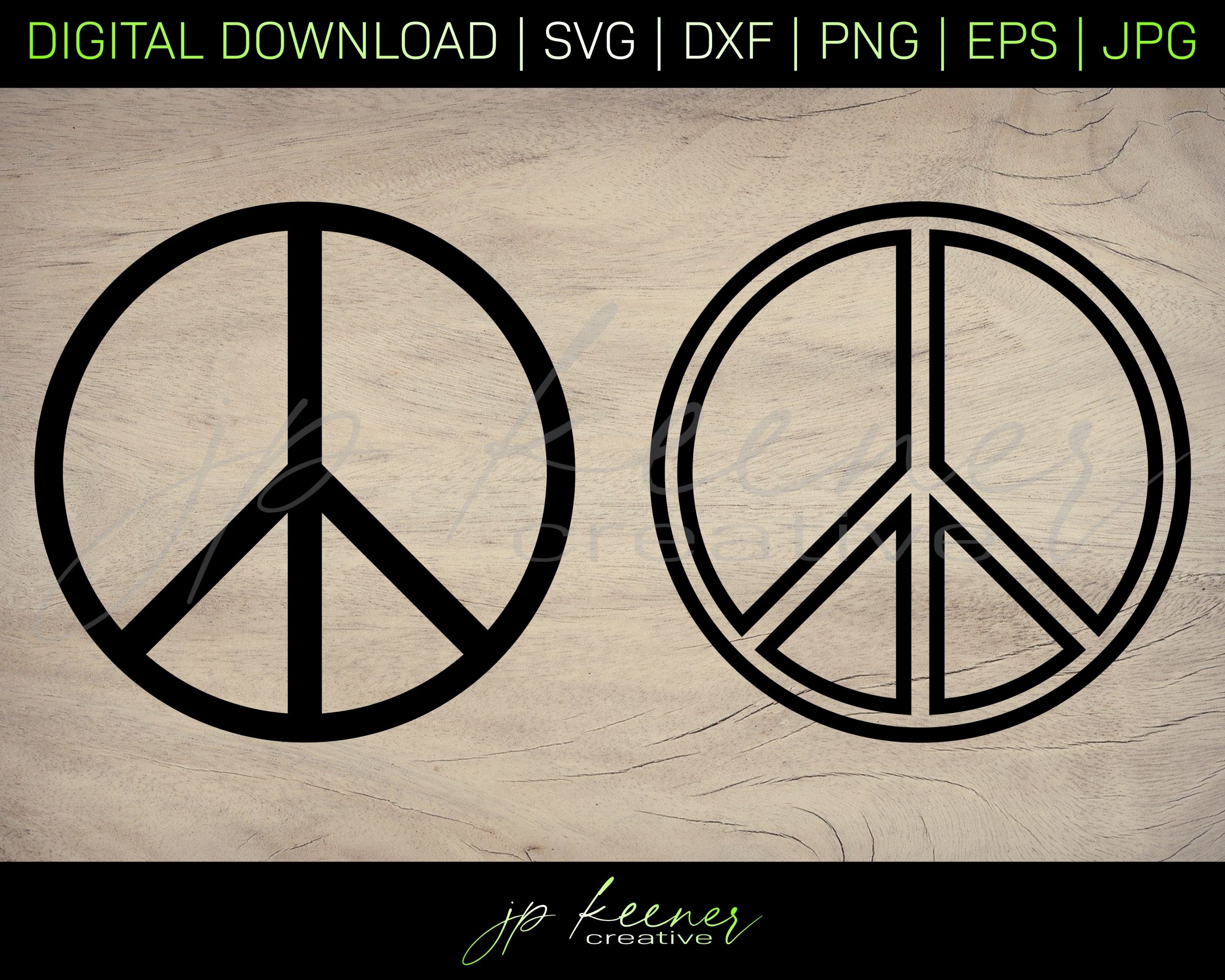 Peace Sign SVG Set Peace Sign Cut Files Peace Sign DXF | Etsy