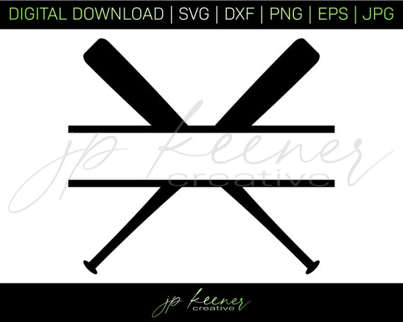 Split Baseball Bats SVG Split Baseball Bats Cut Files | Etsy