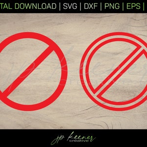 No Symbol SVG Set No Symbol Cut Files No Symbol DXF No - Etsy