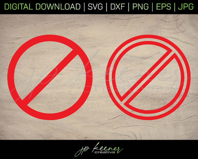 No Symbol SVG Set No Symbol Cut Files No Symbol DXF No | Etsy Canada