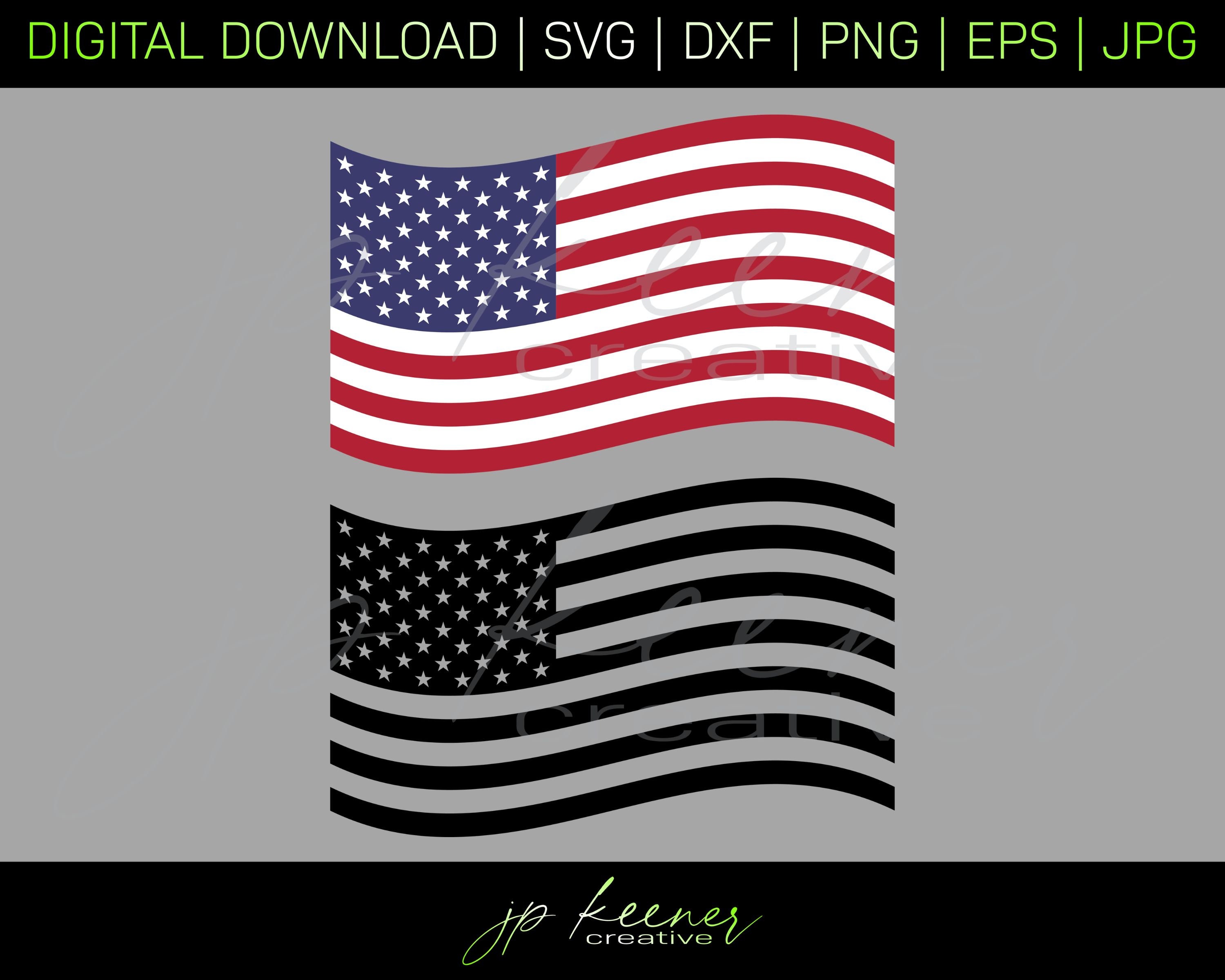 US Flag SVG Set American Flag Cut Files American Flag DXF - Etsy