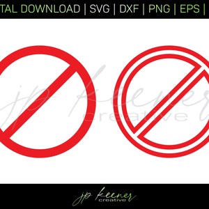 No Symbol SVG Set No Symbol Cut Files No Symbol DXF No - Etsy