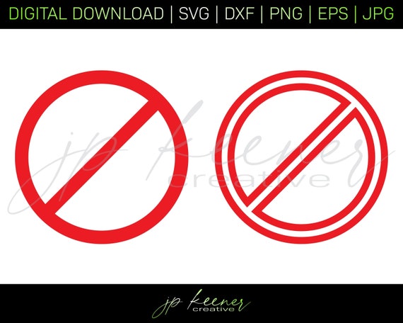 No Symbol SVG Set No Symbol Cut Files No Symbol DXF No - Etsy
