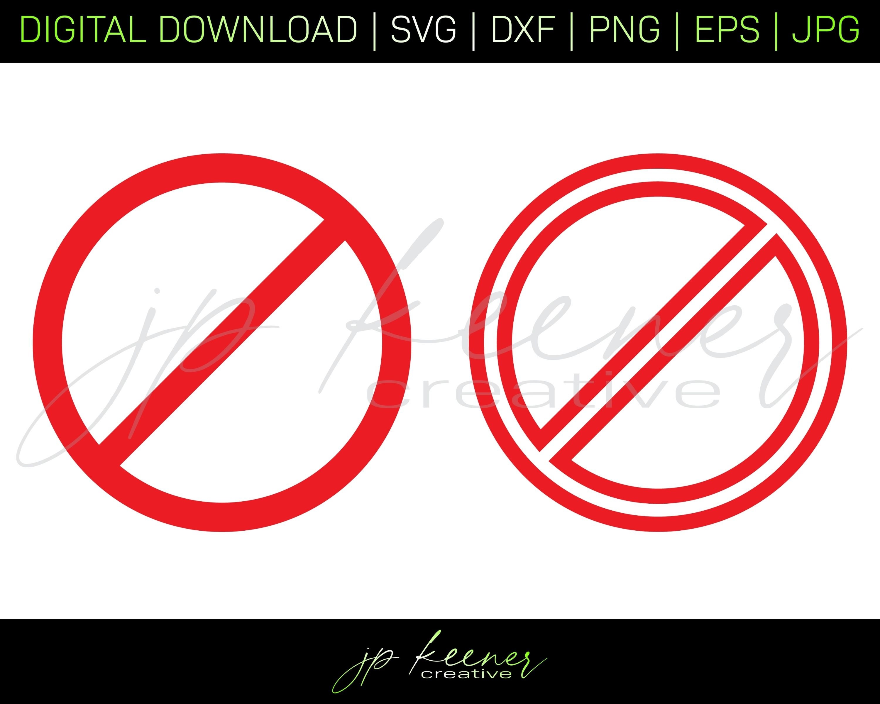 No Symbol SVG Set No Symbol Cut Files No Symbol DXF No - Etsy