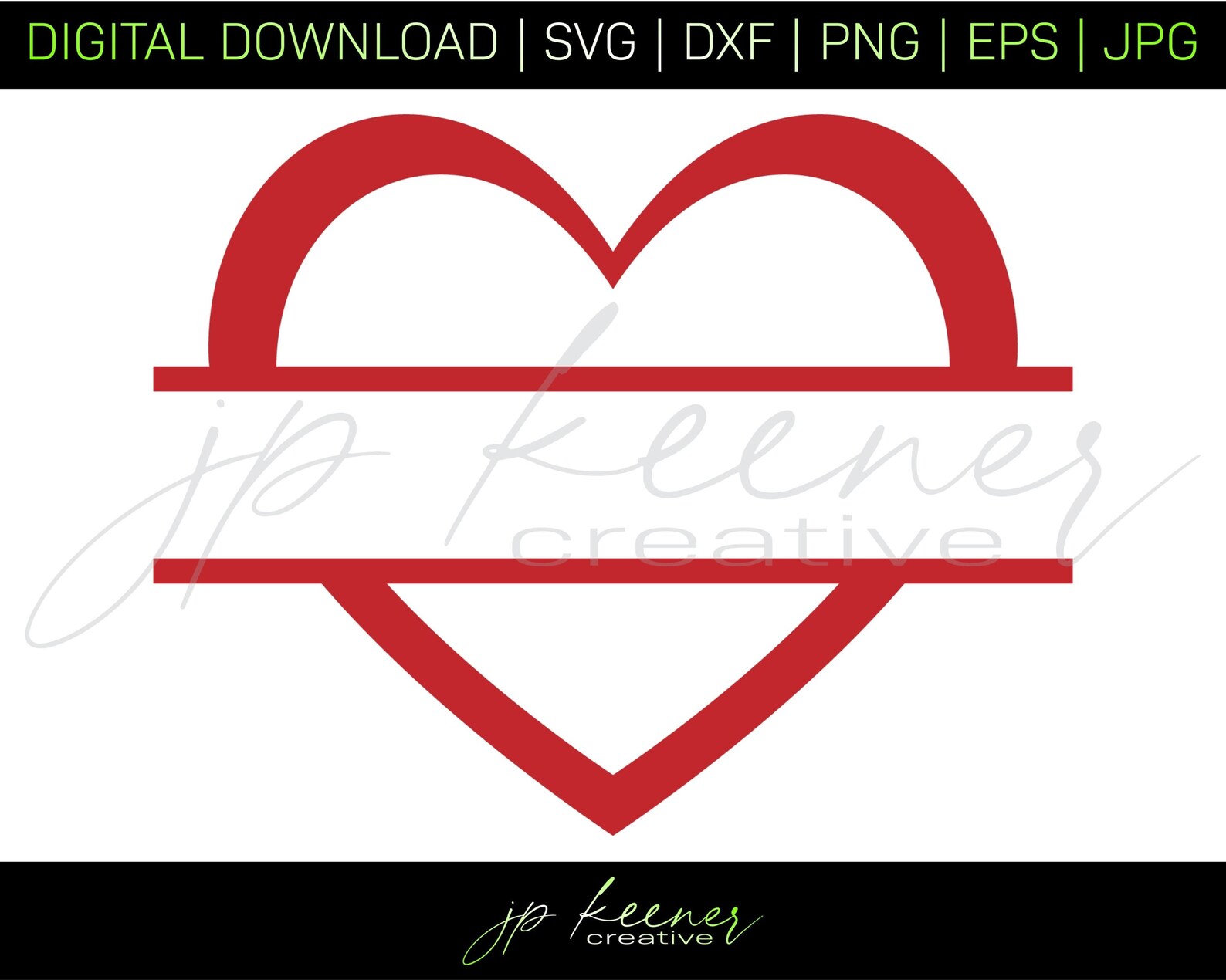 Split Heart SVG Set Split Heart Cut Files Split Heart DXF - Etsy